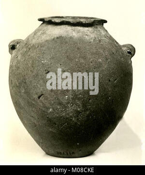 This marl ware jar with lug handles is an ancient ceramic vessel used ...