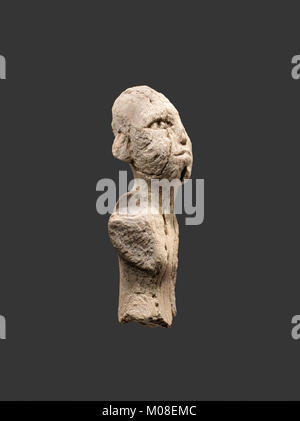 This figure represents a typical example of ancient sculptural art. The ...