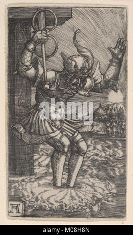 This artwork depicts the legendary Roman hero Mucius Scaevola, who ...