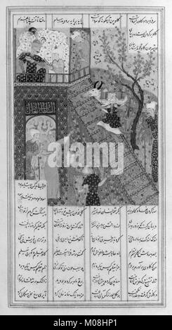 This manuscript, the Khamsa of Nizami, contains five Persian epic poems ...
