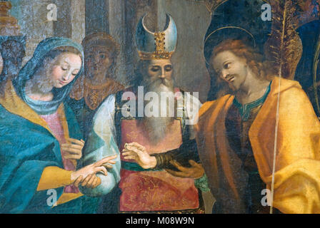 Painting 'The Marriage of the Virgin', also known as 'Lo Sposalizio ...