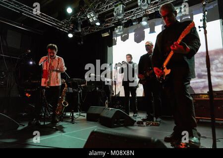 The American post-pun and new wave band Tuxedomoon performs a live ...