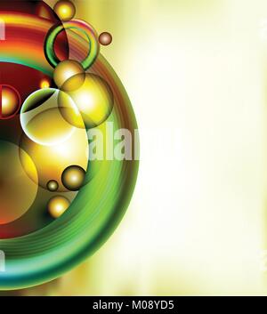 Geometric Conceptual background circles, bubbles, sphere or ellipses ...