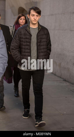 Kane Gamble arrives at the Old Bailey in London, where he will be ...