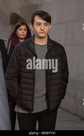 Kane Gamble arrives at the Old Bailey in London, where he will be ...