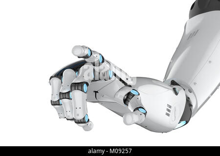 3d rendering metal cyborg arm isolated on white Stock Photo - Alamy