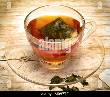 Brewed Green Tea Showing Brews Refreshed And Restaurant Stock Photo - Alamy