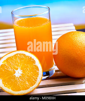 Squeezed Orange Juice Meaning Healthy Eating And Juicy Stock Photo - Alamy