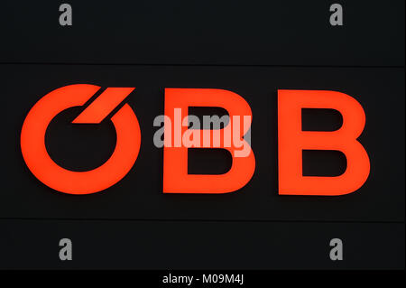 OBB, the logo of the Austrian Federal Railways, on the side of a Stock ...
