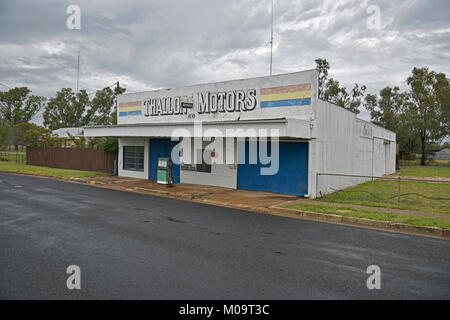 the old derelict Thallon Motors building at Thallon in queensland in ...