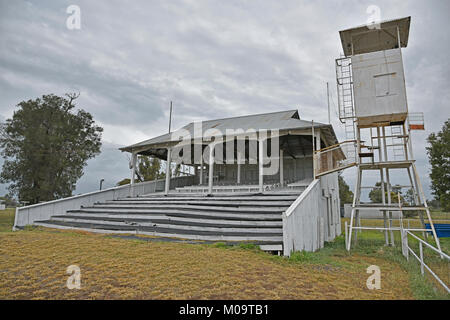 the old derelict grandstand at Thallon racecourse in queensland in ...