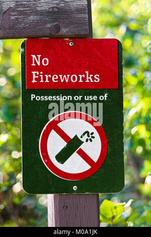 No Fireworks Allowed Sign Stock Photo - Alamy