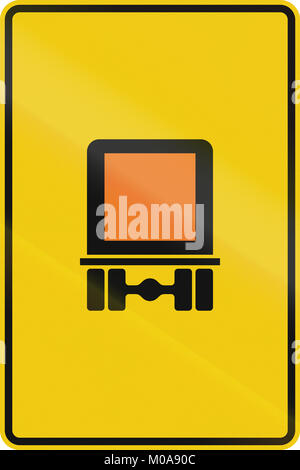 German indication sign for a truck route Stock Photo - Alamy
