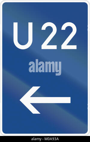 German direction sign for Motorway by-pass route Stock Photo - Alamy