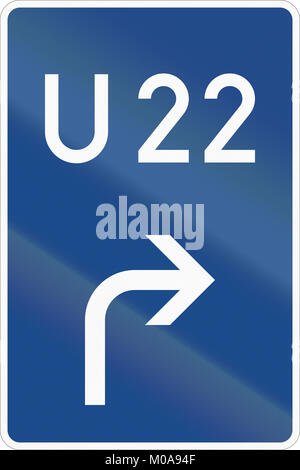 German direction sign for Motorway by-pass route Stock Photo - Alamy