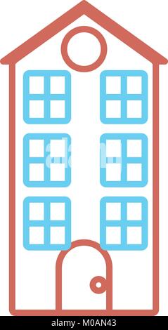 three floors house icon Stock Vector Image & Art - Alamy