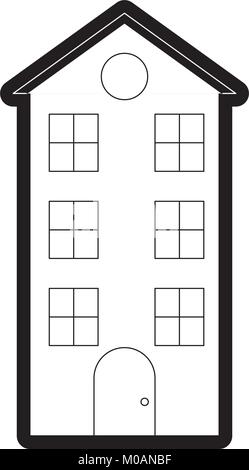 three floors house icon Stock Vector Image & Art - Alamy