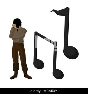 Ludwig van Beethoven musical notes on a white background Stock Photo ...
