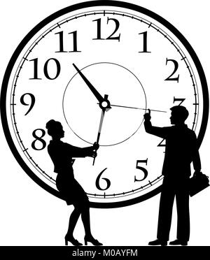 Time Management Vector Illustration with Clock Controls and Tasks ...