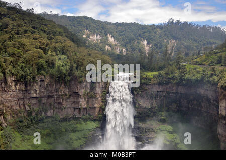 South America Colombia falls waterfall color nature water energy green ...