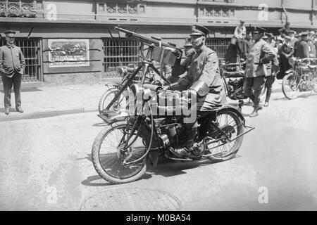 Police Mobile Motorcycle Machine Gun Stock Photo - Alamy