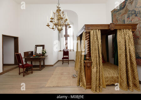 The interior of the renaissance Kronborg Castle in Helsingor, Denmark ...
