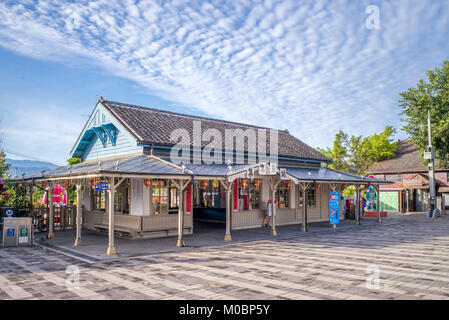 Old wooden railway station of Jiji in Taiwan Stock Photo - Alamy