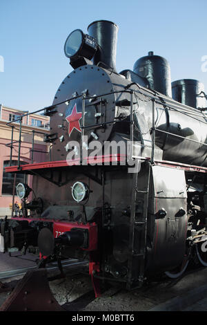 Steam Train black from soot Stock Photo - Alamy