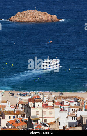 Boat at Mediterranean Sea in Costa Smeralda Sardinia Italy sunrise ...