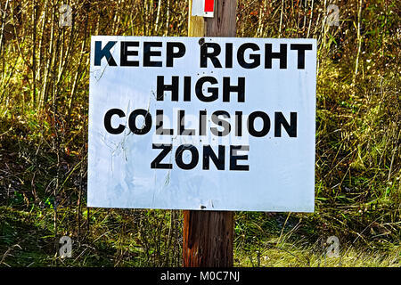 High Accident Zone road sign Stock Photo - Alamy