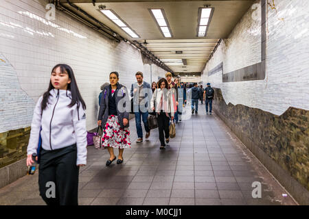 Customer assistance intercom in a subway station in New York City Stock ...