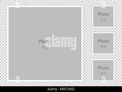 Furry textured border photoframes modern collage wedding template ...