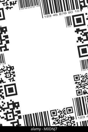 Barcode style pattern frame Stock Vector Image & Art - Alamy
