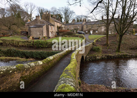 Brokken Bridge Over Clapham Beck in Autumn, Clapham Yorkshire Dales ...