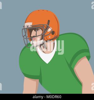 Football Player face vector illustration flat style front view Stock ...