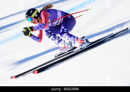 United States' Alice Merryweather competes during an alpine ski, women ...