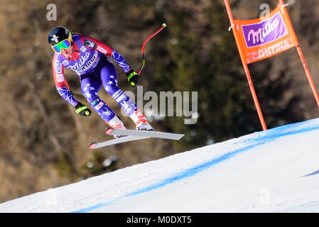 United States' Alice Merryweather competes during an alpine ski, women ...