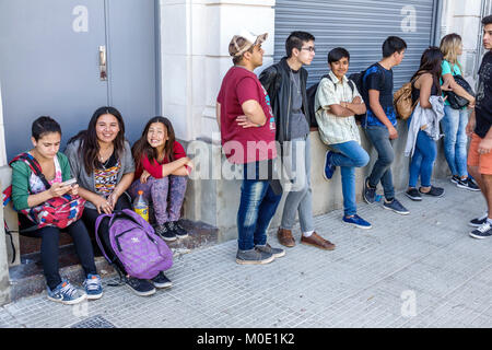 Argentine teenage girls in the La Boca barrio of Buenos Aires ...