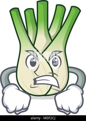 angry face of fennel cartoon character style Stock Vector Image & Art ...