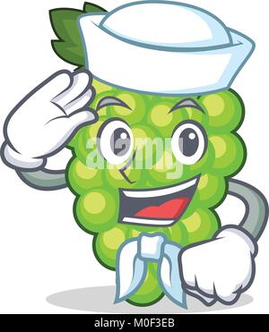 Cartoon funny grapes berry pirate captain character. Vector grape ...