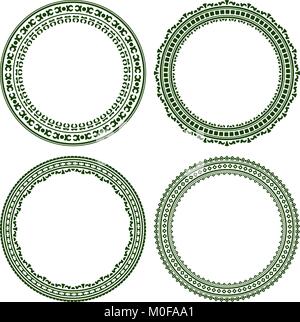 Set of 9 elegant round frames Stock Vector Image & Art - Alamy