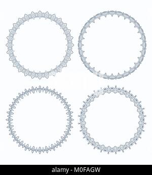 Set of 4 rich decorated calligraphic round frames Stock Vector Image ...