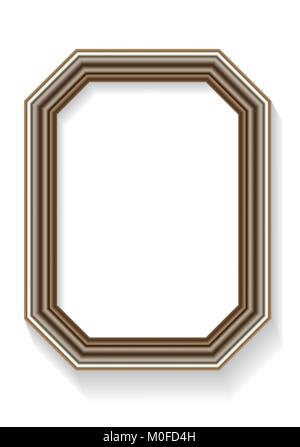 Photorealistic vector illustration of an octagonal frame with shadow ...