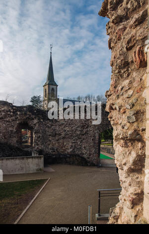 The beautiful castle of Useldange in the north of Luxembourg Stock ...