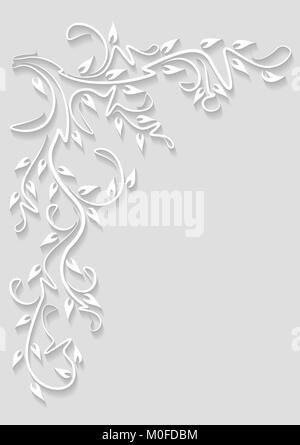 Paper floral corner in cut of paper style Stock Vector Image & Art - Alamy
