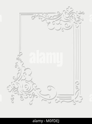 Paper frame in cut of paper style Stock Vector Image & Art - Alamy