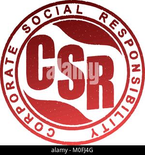 CSR. Corporate social responsibility rubber stamp Stock Vector Image ...