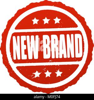 Brand New Rubber Stamp. Red Brand New Rubber Grunge Stamp Seal Vector ...