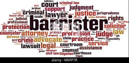 Barrister word cloud concept. Vector illustration Stock Vector Image ...