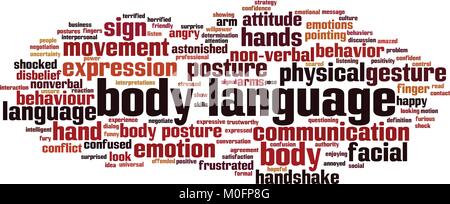Body language word cloud concept. Vector illustration Stock Vector ...
